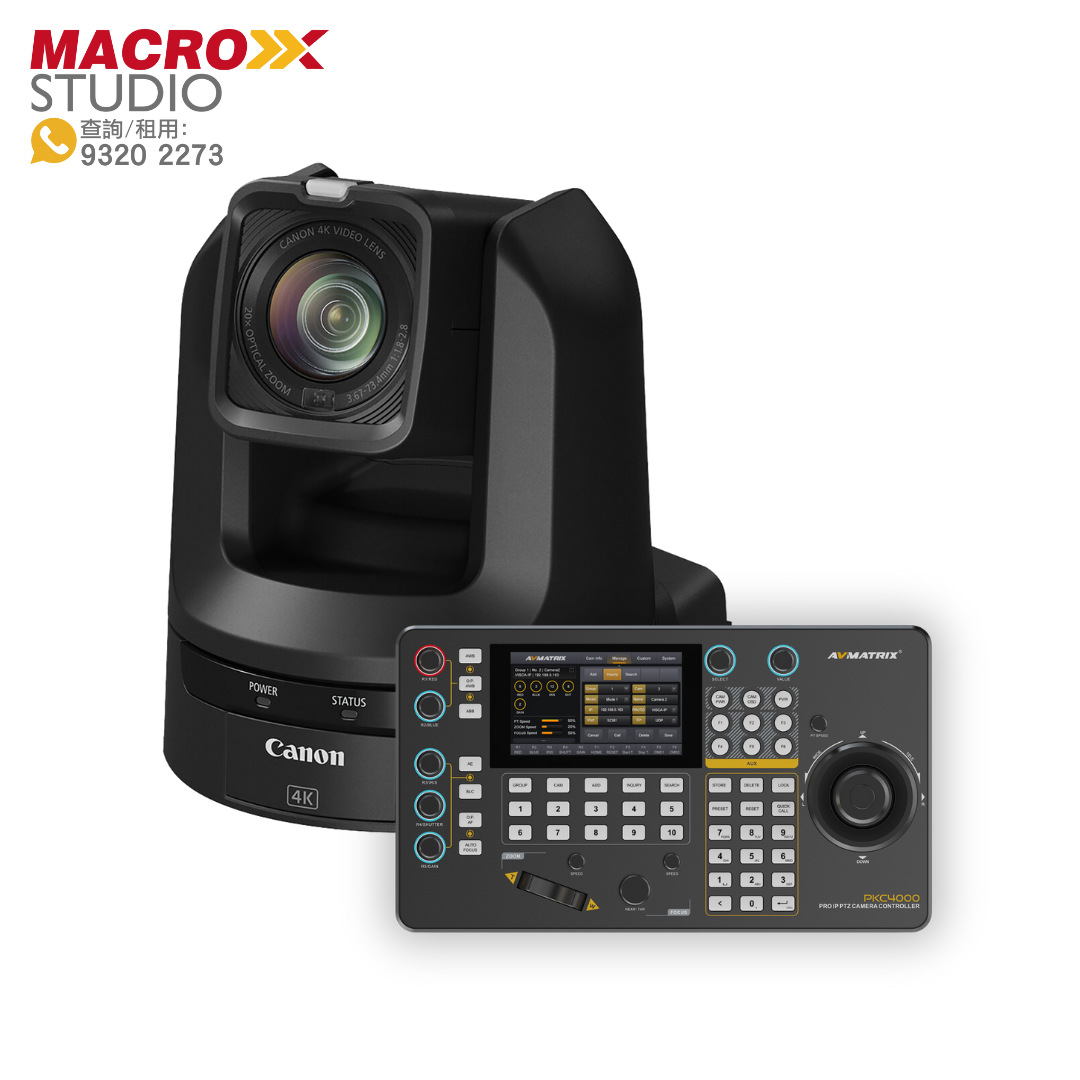 Canon CR-N100 20x 4K UHD PTZ 相機 連 控制器套裝(租借) – Macroxx rental